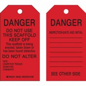 Etiqueta de andaime - TotalContec